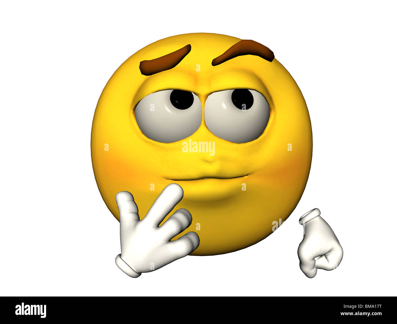 Thinking emoticon Banque d'images détourées - Alamy