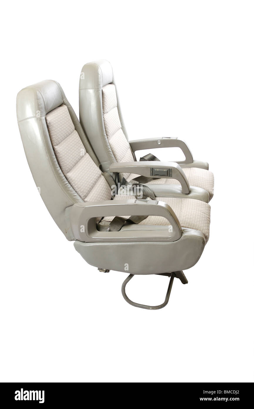 En cuir inclinables siège avion Concorde Photo Stock - Alamy