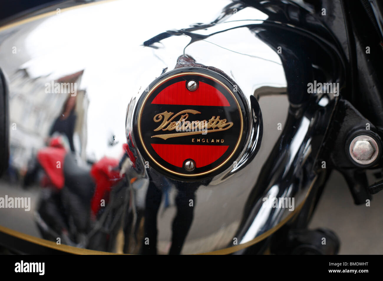 D'un réservoir d'essence Chrome 1961 Velocette Venom logo moto avec ...