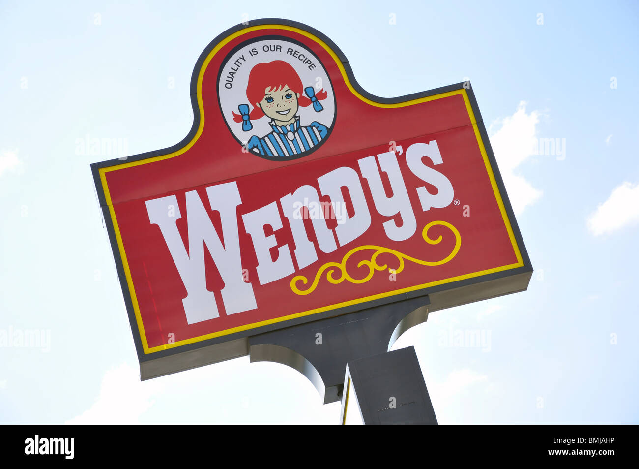 Wendys fast food sign Banque de photographies et d’images à haute résolution - Alamy