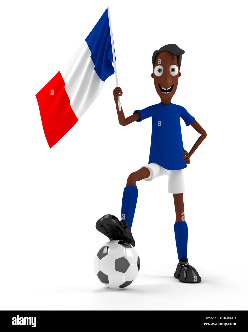 France soccer fan flag cartoon Banque de photographies et d’images à ...