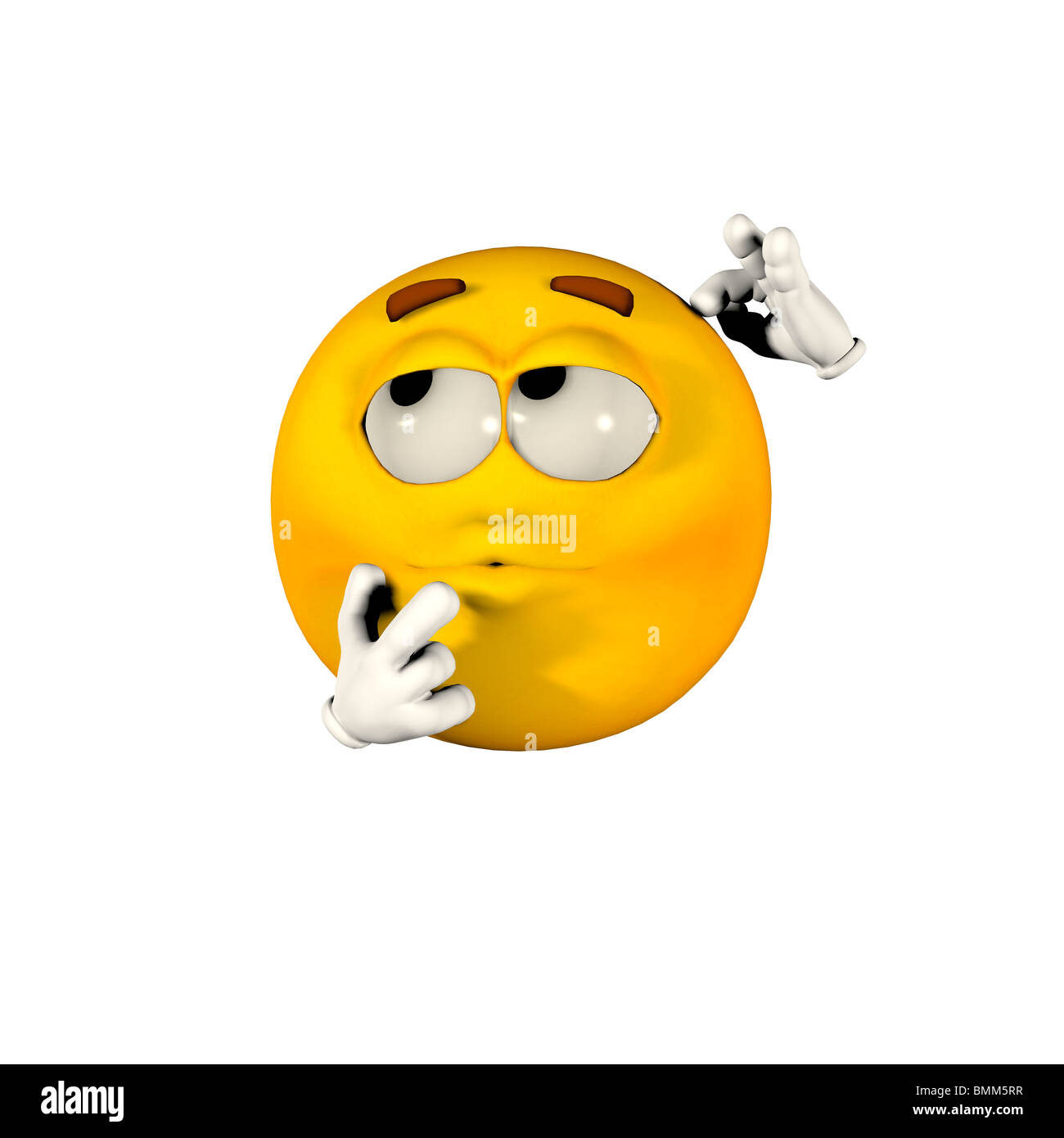 Thinking emoticon Banque d'images détourées - Alamy