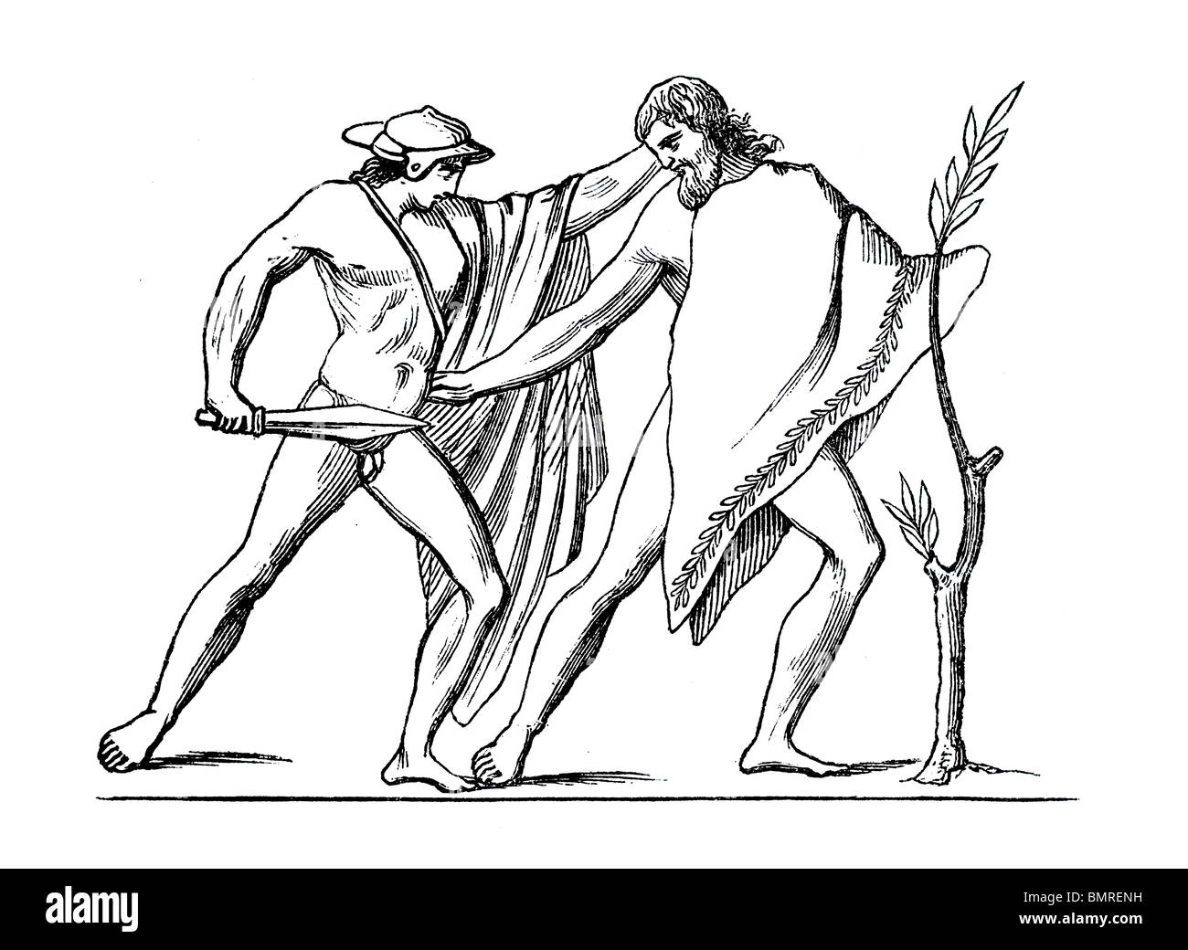 Theseus and the minotaur greek myth Banque de photographies et d’images ...