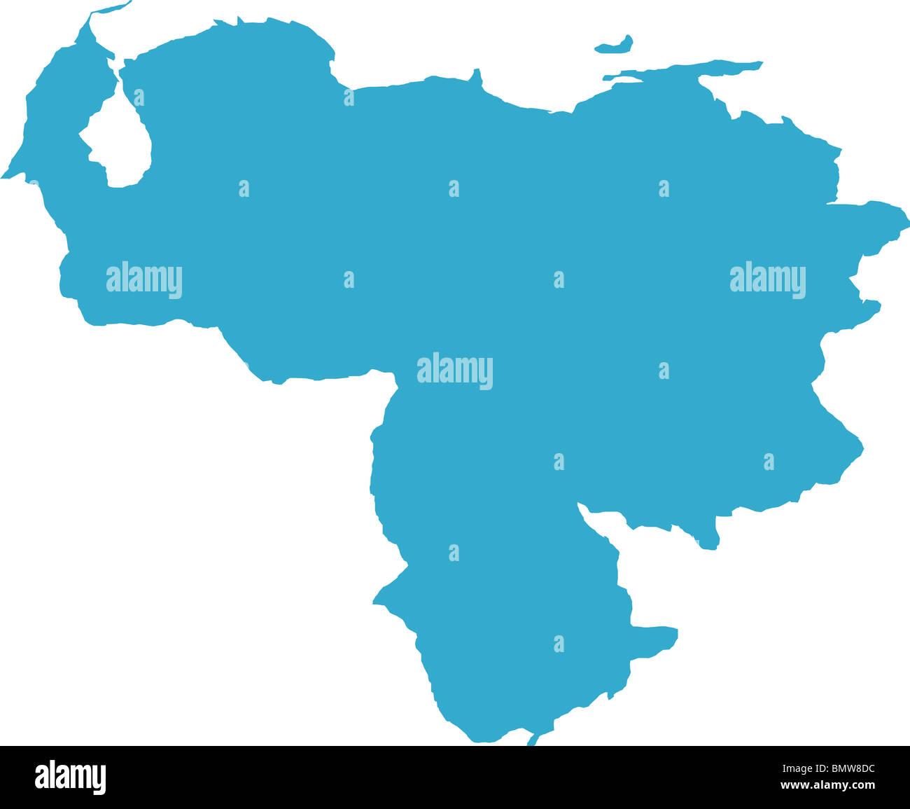 Il y a une carte des pays Venezuela Photo Stock - Alamy