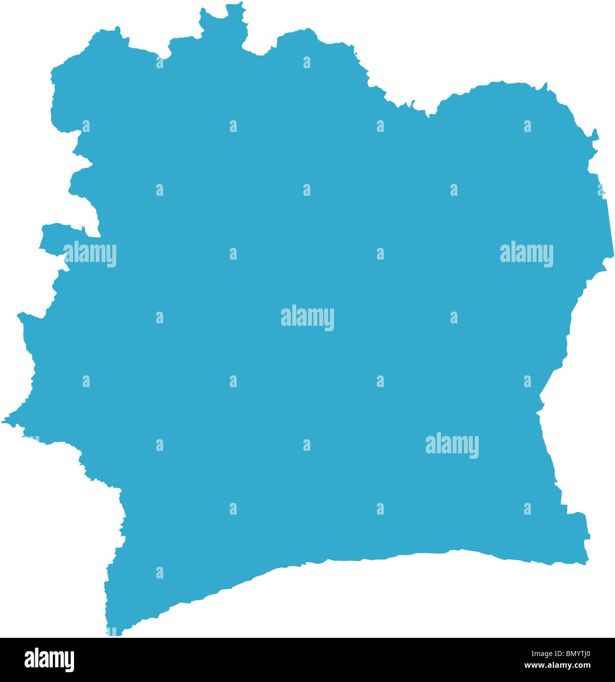 Carte de la cote divoire Banque d'images détourées - Alamy