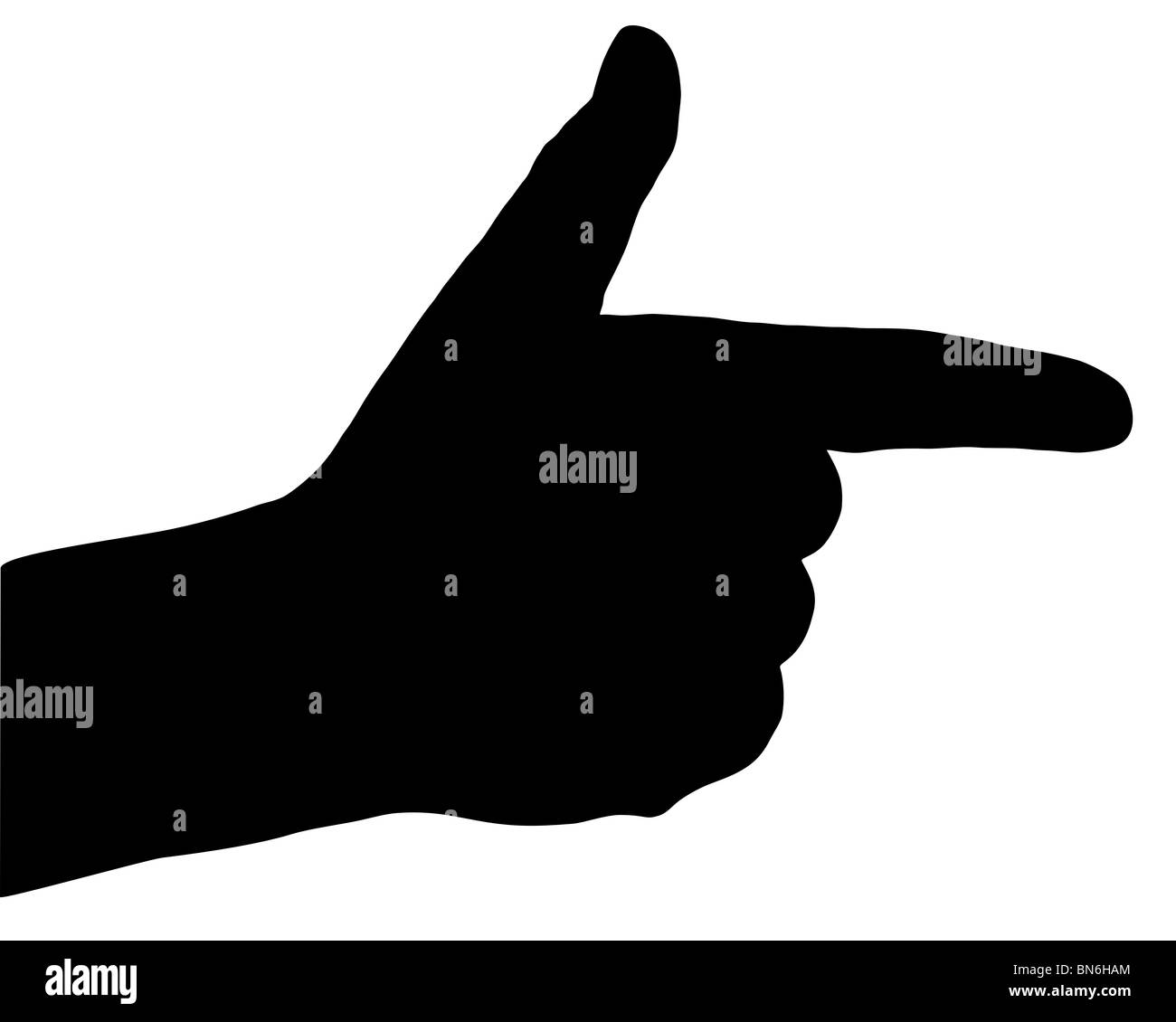 Signes des doigts Banque d'images noir et blanc - Alamy