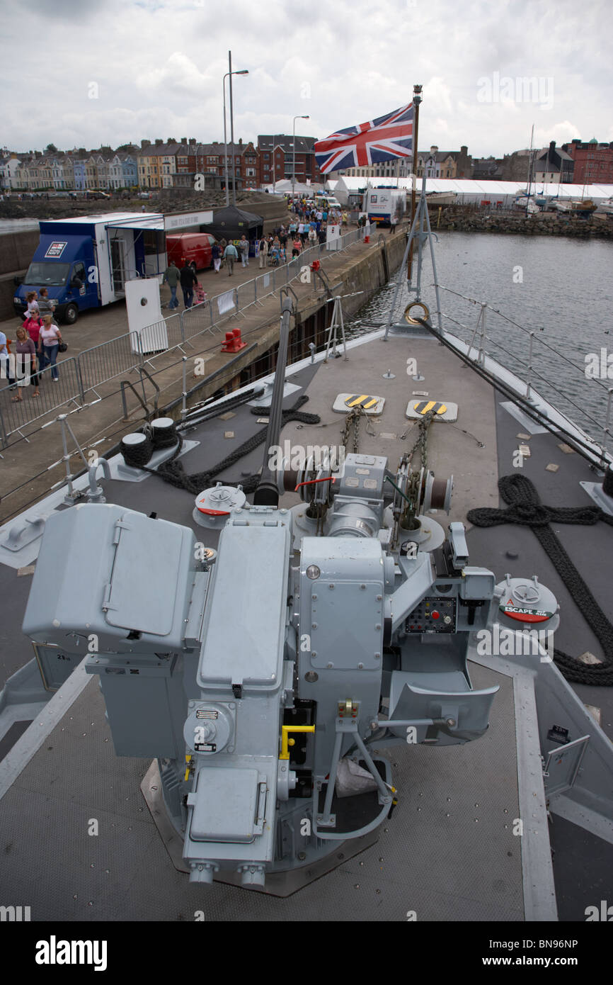 Canon de 30 mm Oerlikon KCB sur DS-30B Mont HMS Bangor Photo Stock - Alamy