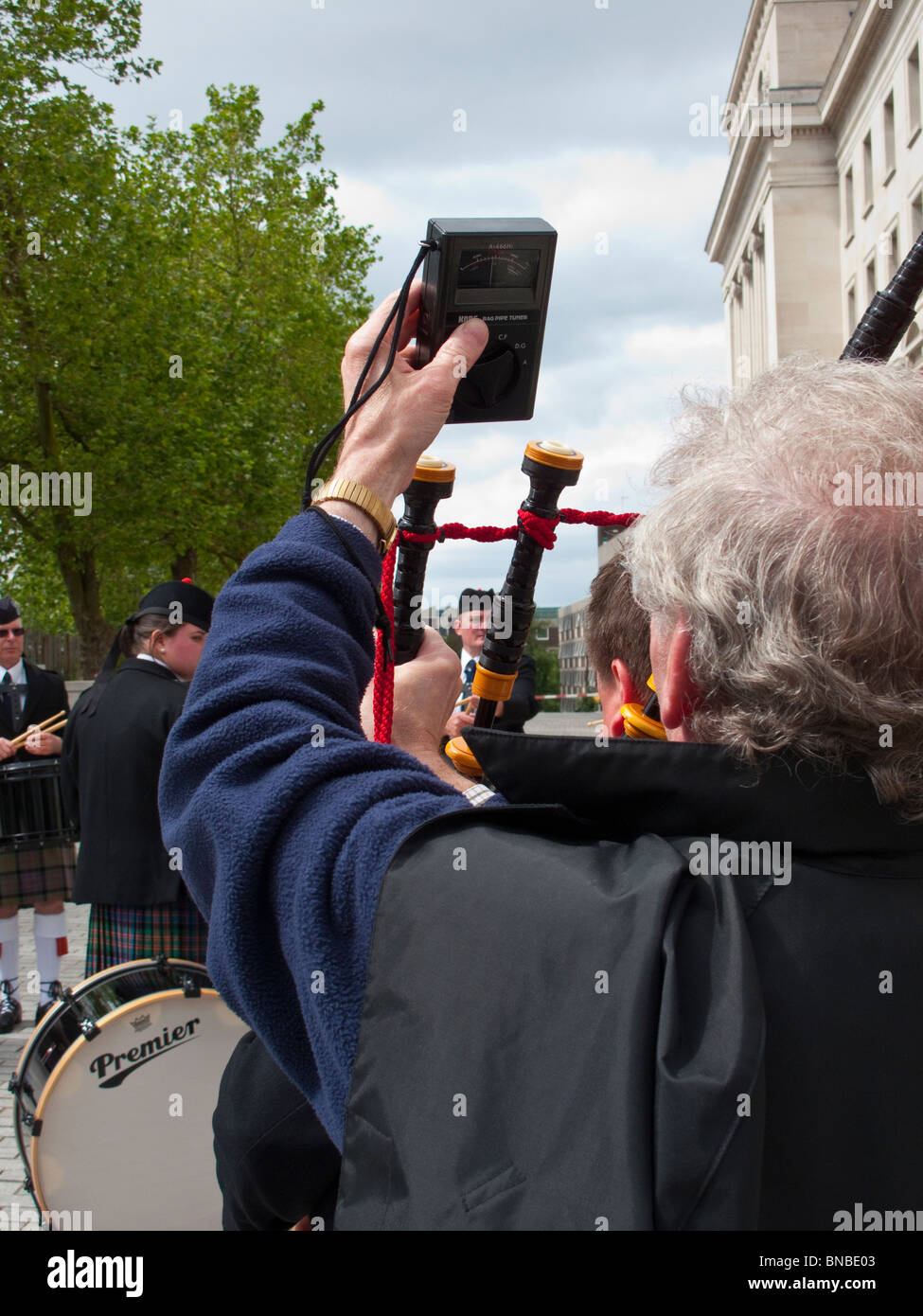 Les grandes cornemuses des highlands Banque de photographies et d ...