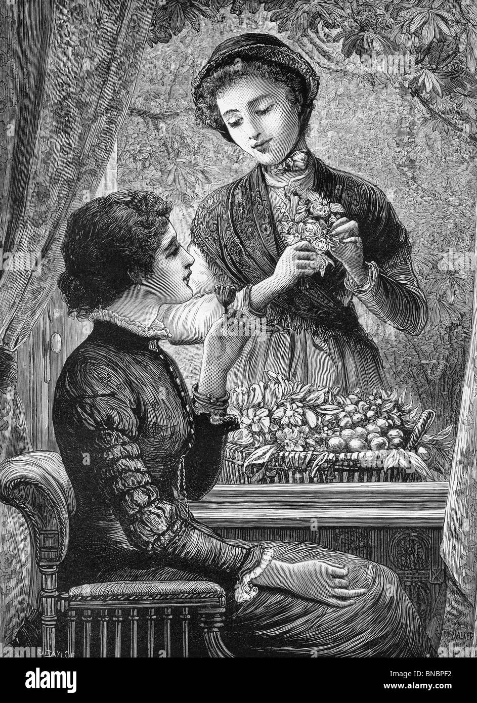 Fleurs Pour Femme Banque Dimages Noir Et Blanc Alamy