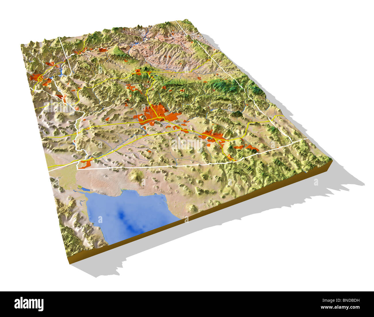 Arizona map Banque de photographies et d’images à haute résolution - Alamy