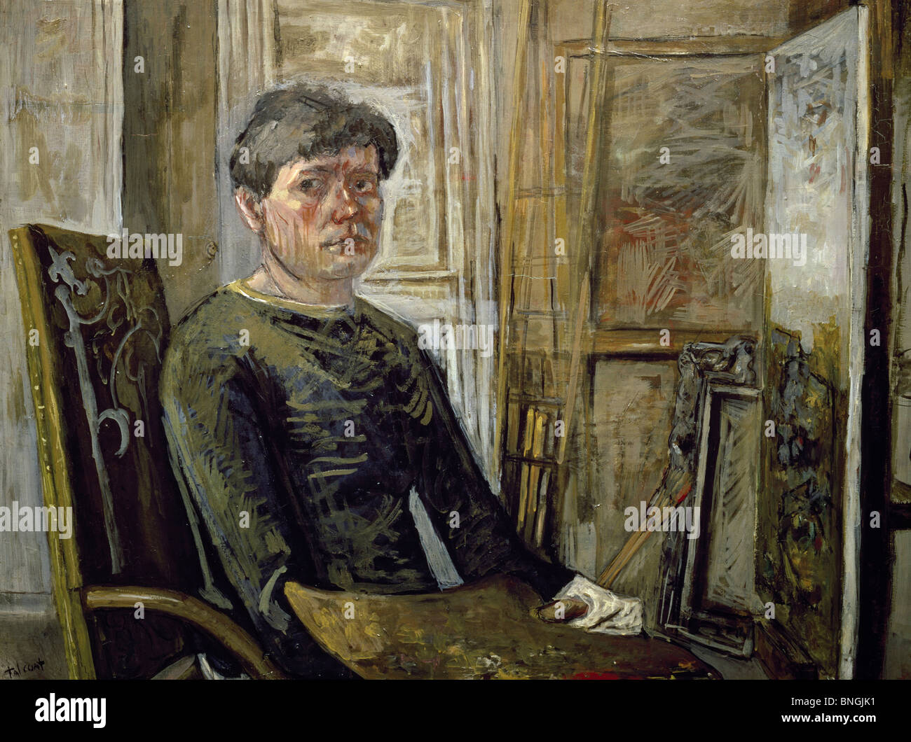 L'auto-portrait dans un fauteuil de Pierre Tal-Coat, 1936, (1905-1985 ...