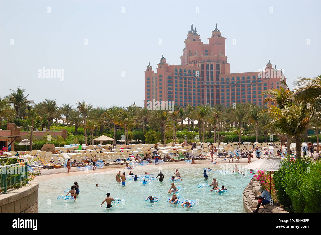 Le parc aquatique Aquaventure de Atlantis The Palm hôtel, situé sur l ...