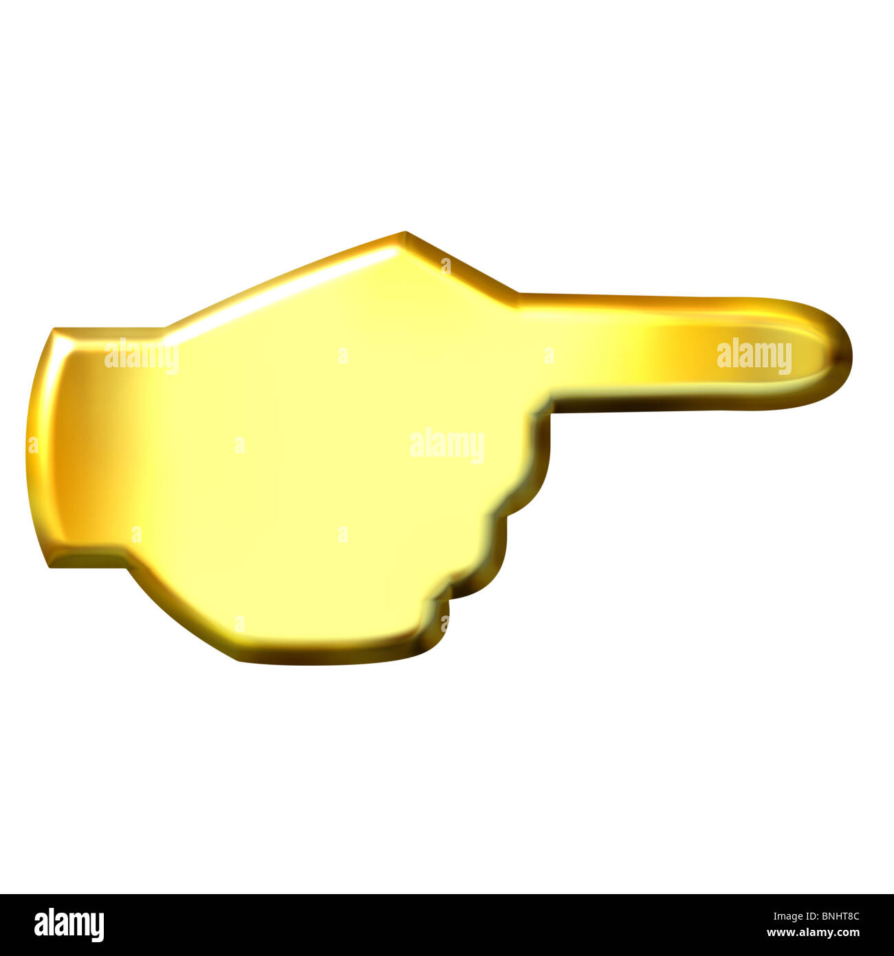 Gold hand pointing index finger Banque de photographies et d’images à ...