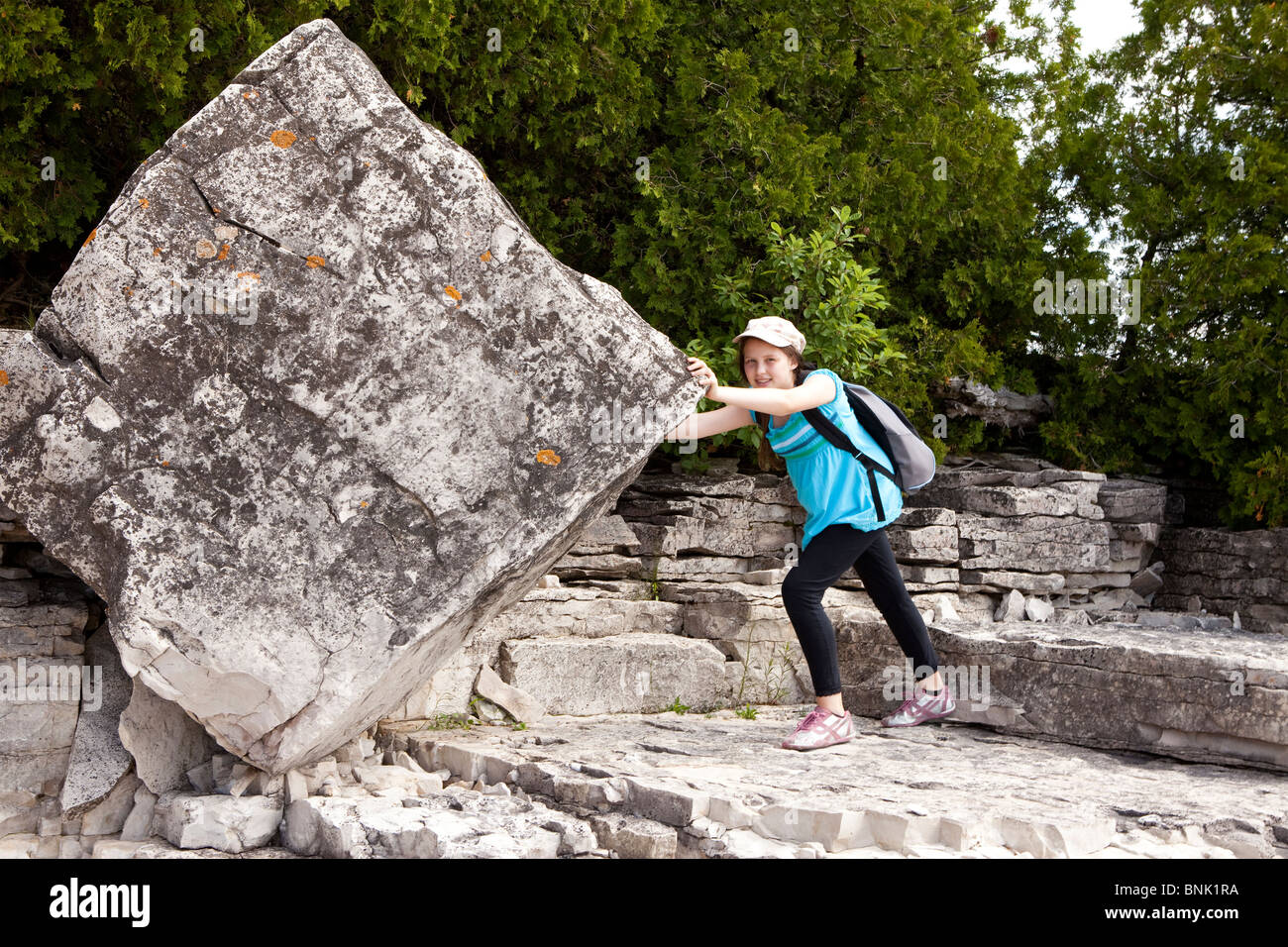 Dans l'île Flowerpot, baie Georgienne dans la province canadienne de l ...