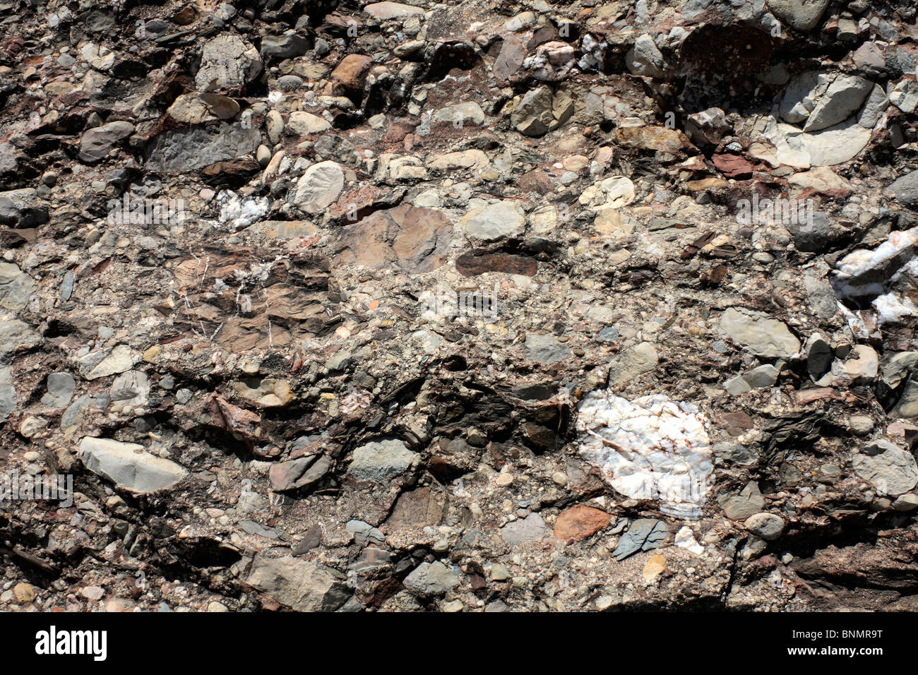Sedimentary rock conglomerate Banque de photographies et d’images à ...