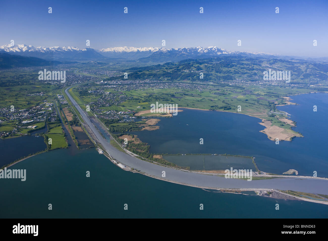 Embouchure du rhin et du lac de constance Banque de photographies et d ...