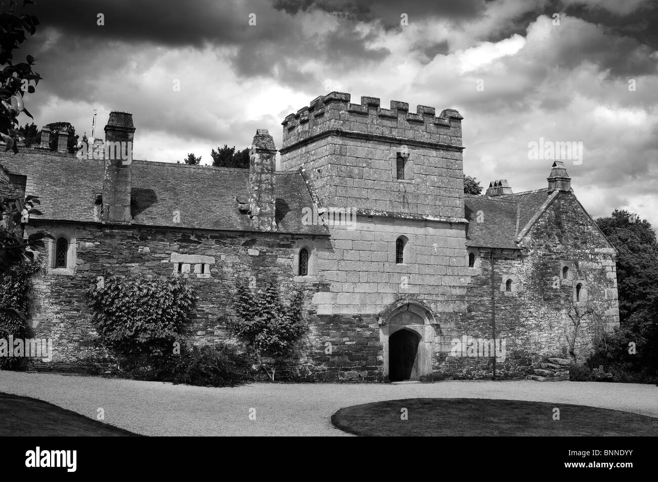 Manoir gothique Banque d'images noir et blanc - Alamy