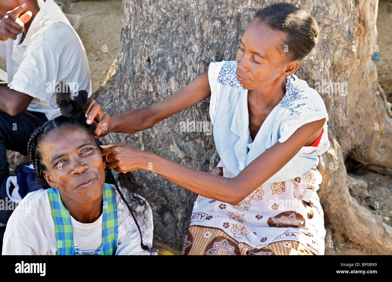 Braided hair style madagascar Banque de photographies et d’images à ...