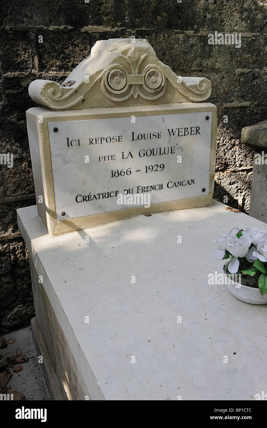 France, Paris, Montmartre, cimetière tombe de Louise Weber (aka La ...