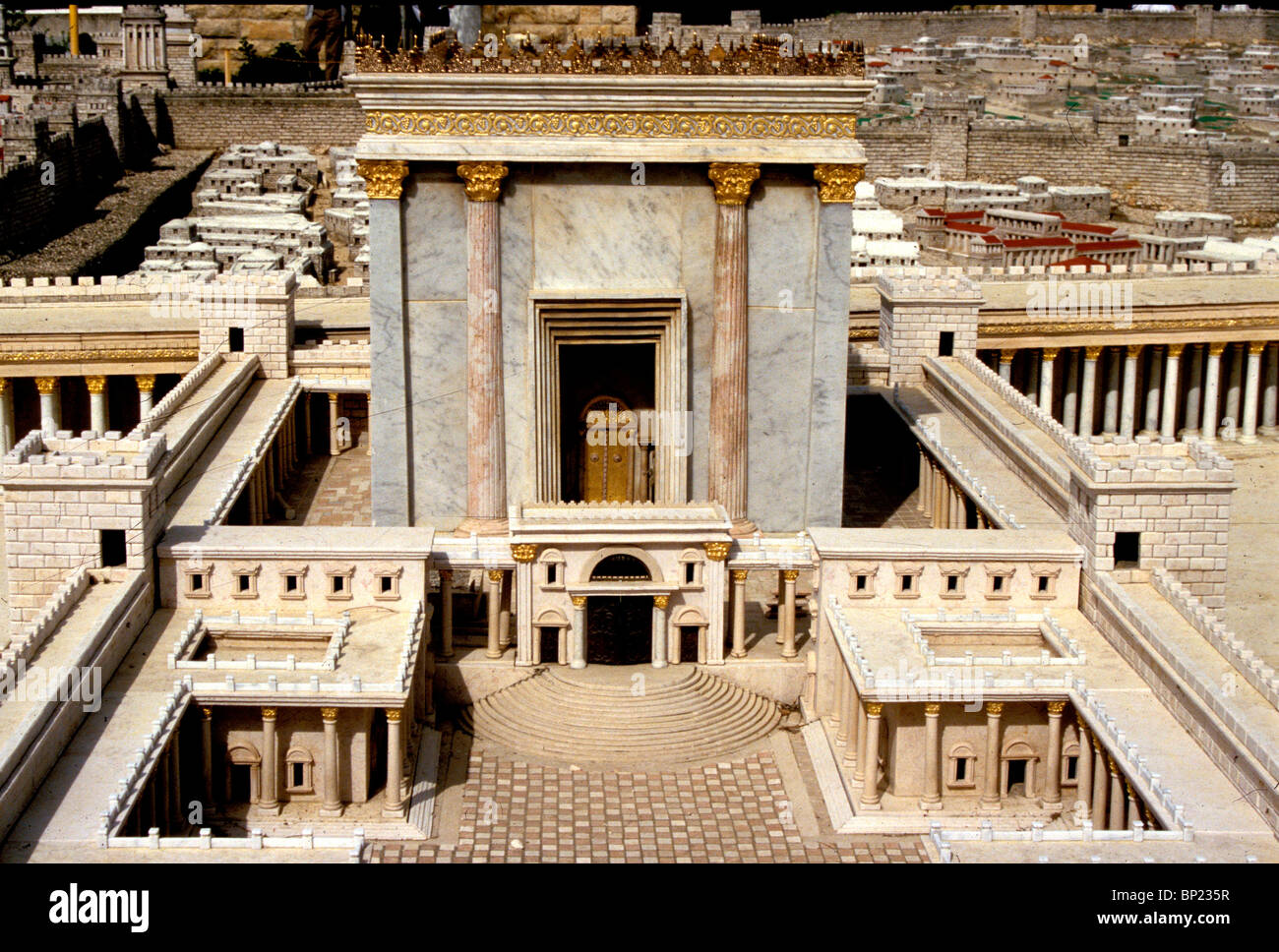 Modèle d'HEROD'S Temple de Jérusalem. Le temple était un bâtiment de ...