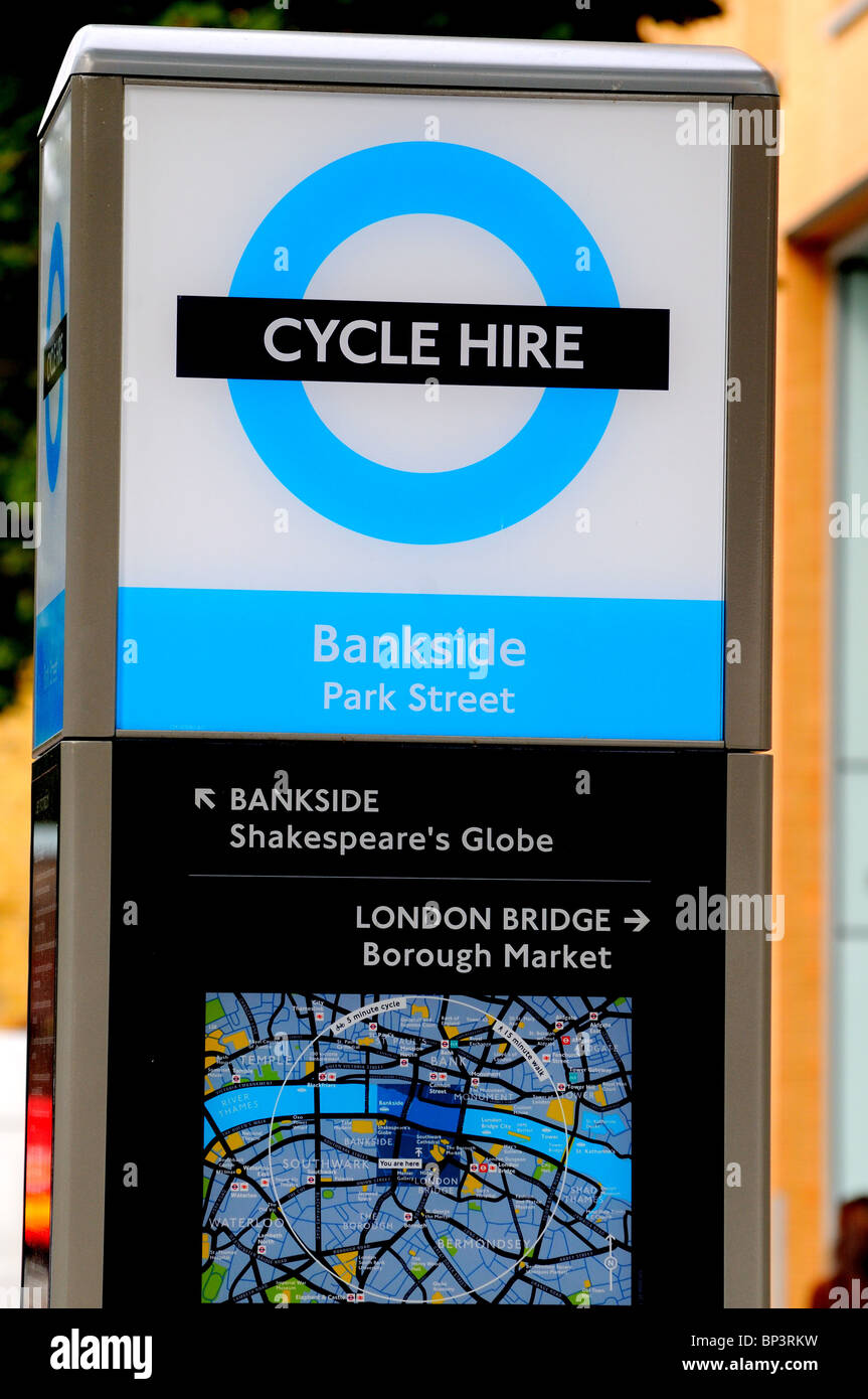 London cycle hire logos et de vélos Photo Stock - Alamy