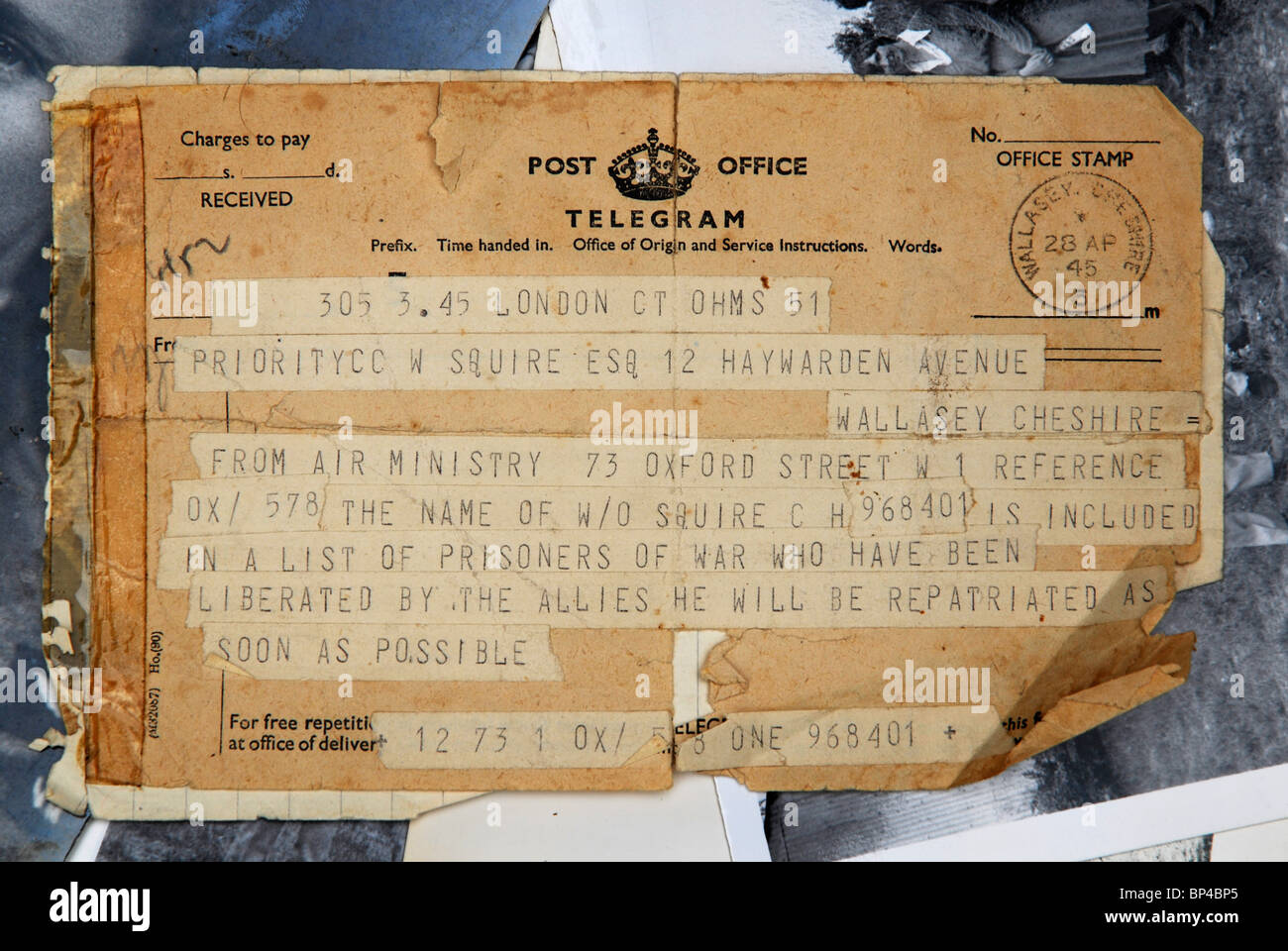 War Telegram Photos & War Telegram Images - Alamy