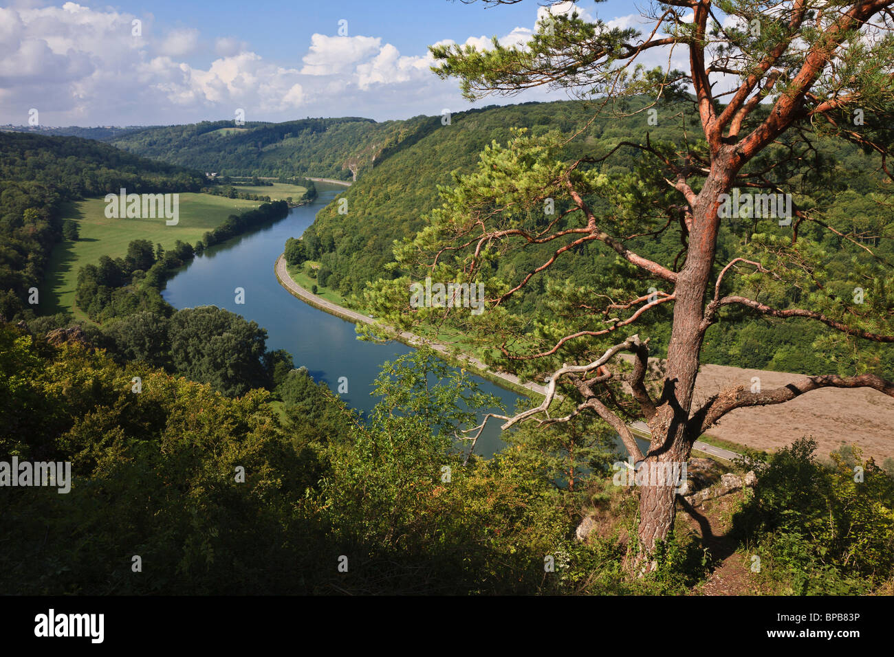 À partir de la Meuse, les rochers de Freyr, Wallonie, Belgique Photo ...