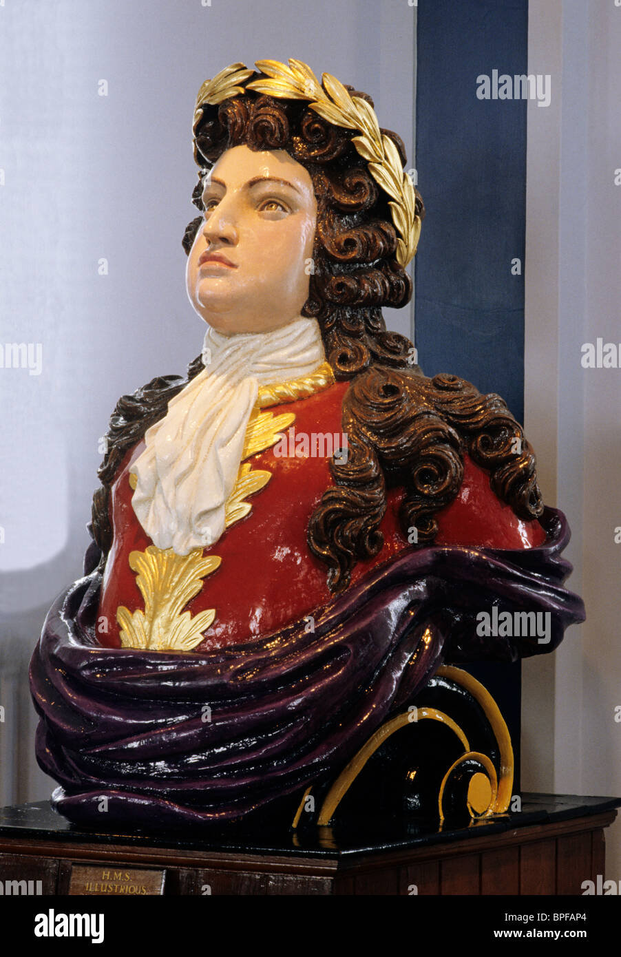 Portsmouth, figure de proue du navire, Musée de la Royal Navy, le HMS ...