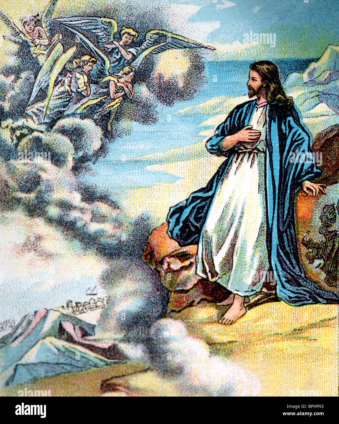 Jesus with angels Banque de photographies et d’images à haute résolution - Alamy