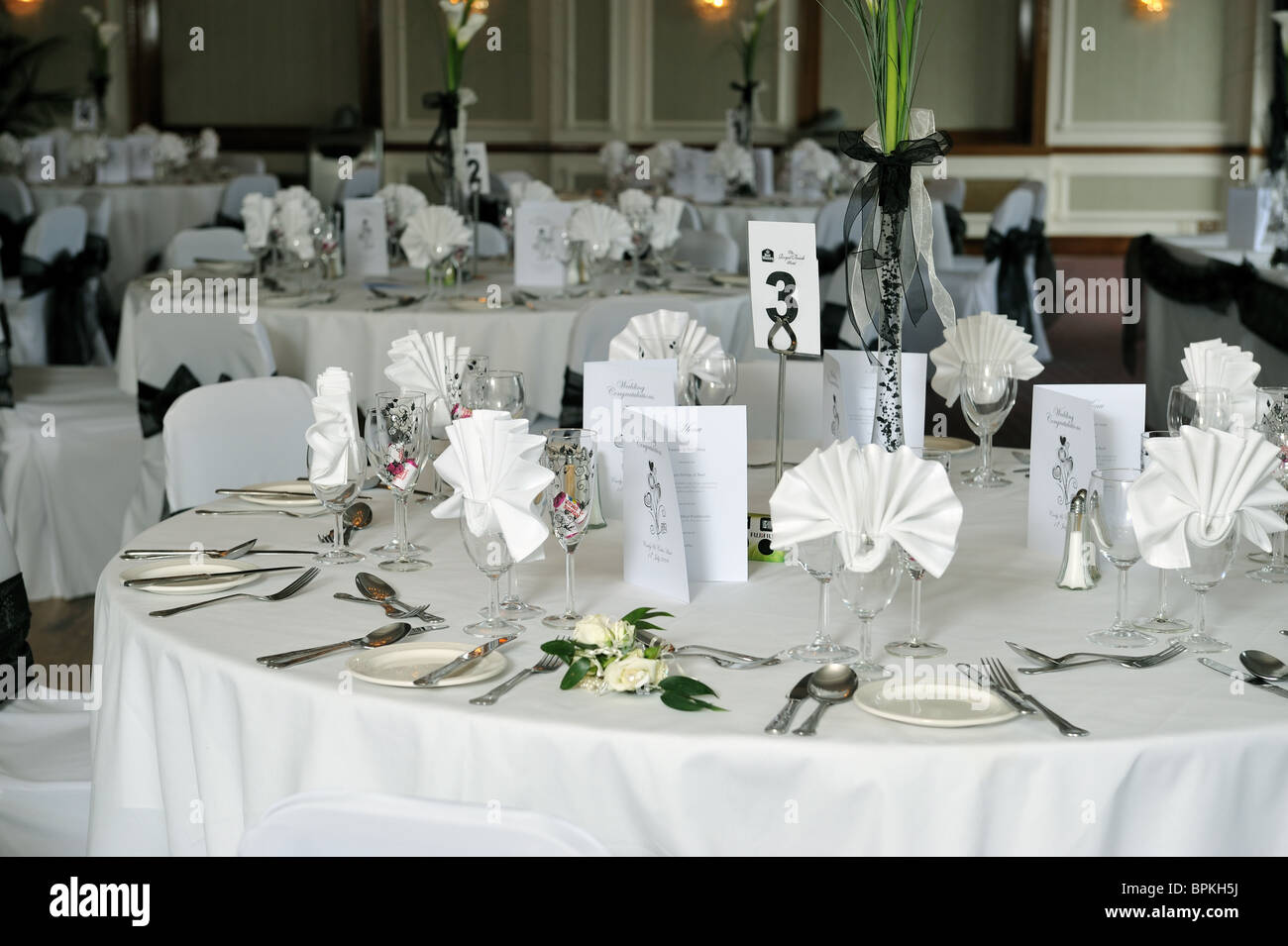 Présentation de tableau de réception de mariage Photo Stock - Alamy
