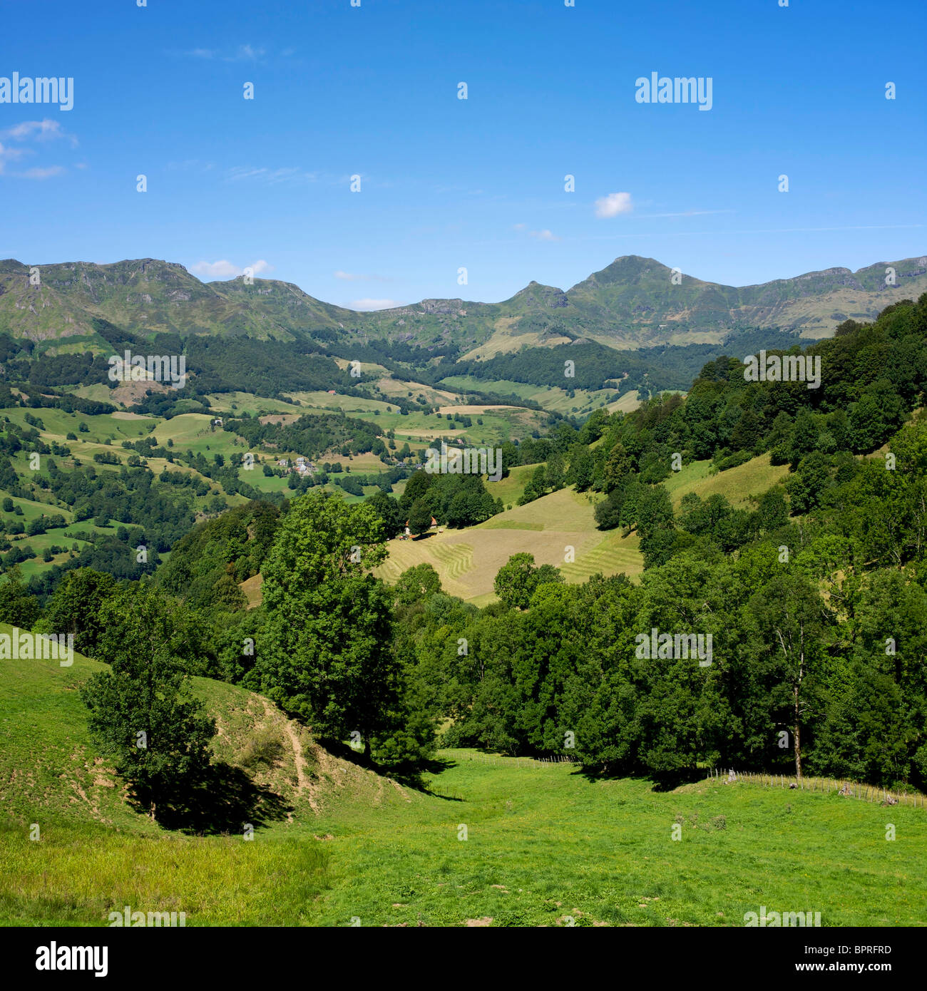 Vue vers le Puy Mary volcan, Cantal, Auvergne, France Photo Stock - Alamy
