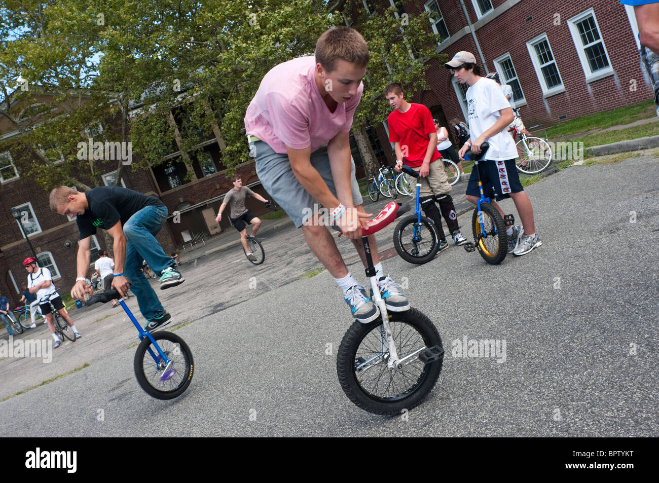 Festival de monocycle de new york city Banque de photographies et d ...