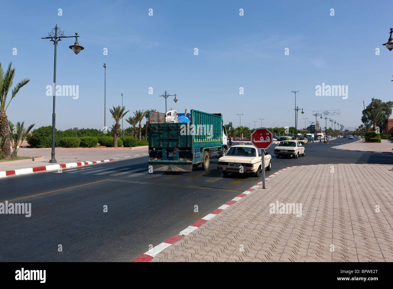 Panneau de signalisation de marrakech Banque de photographies et d ...