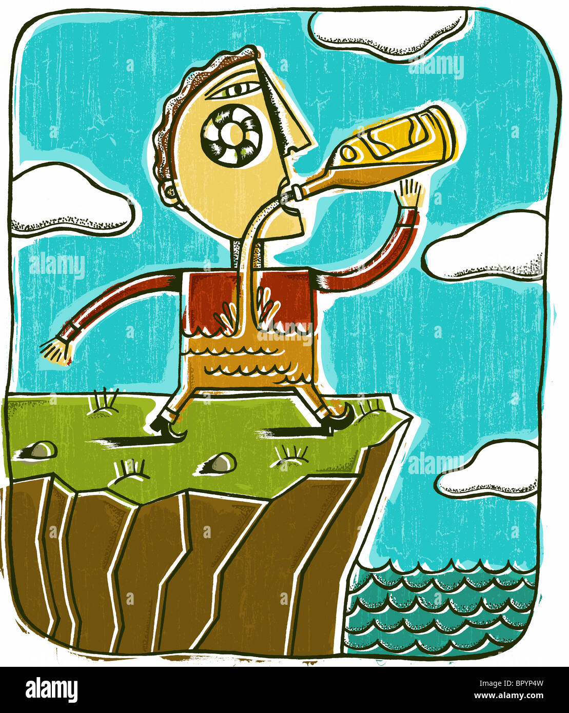 Dessin homme ivre Banque de photographies et d’images à haute ...