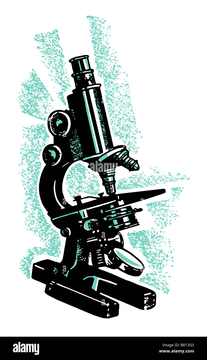 Drawing of a microscope Banque de photographies et d’images à haute ...