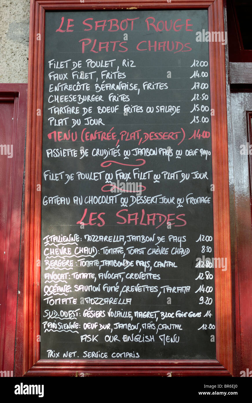 Menu francaise Banque de photographies et d’images à haute résolution ...