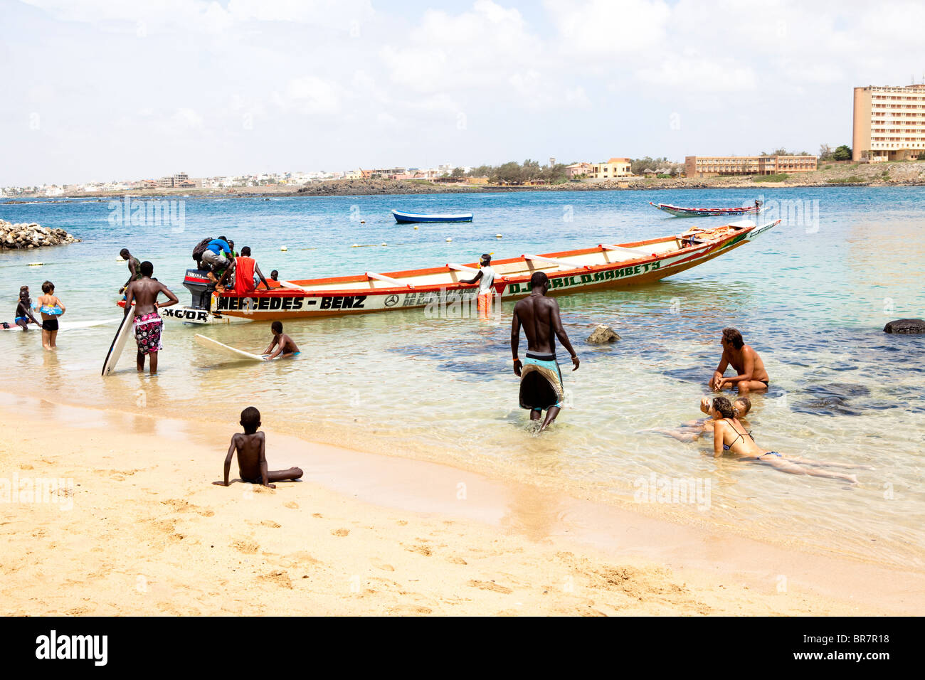 Plage de l'île de Ngor Dakar Sénégal Afrique du Sud Photo Stock - Alamy