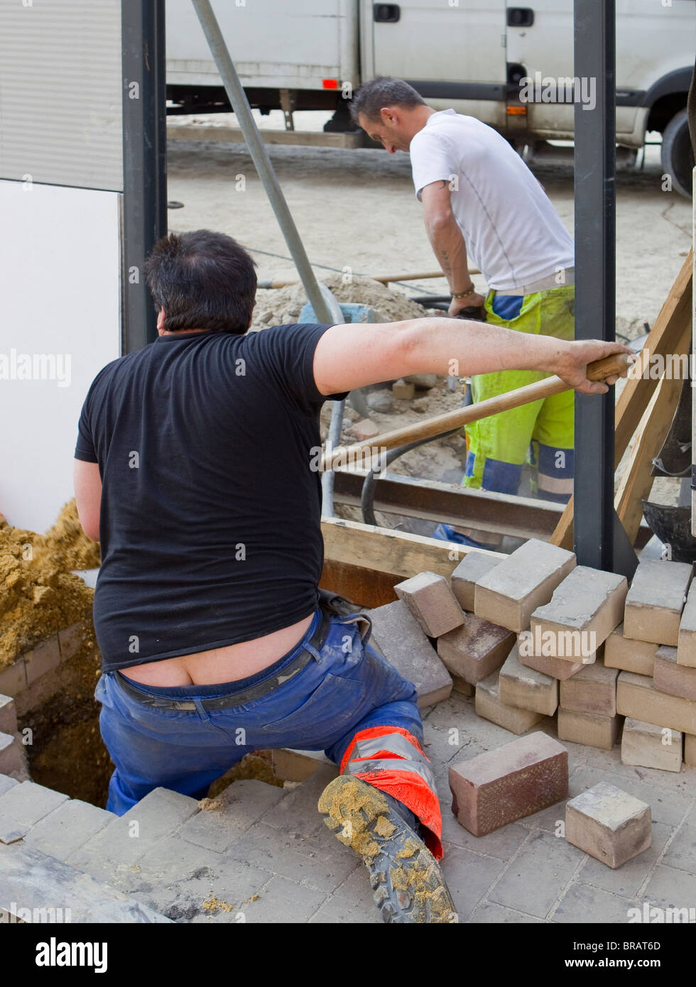 Builder's bum Banque de photographies et d’images à haute résolution ...