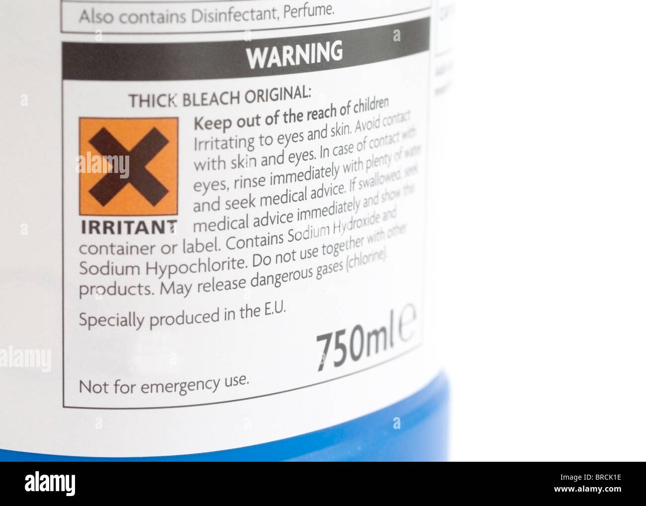 Eau de javel Banque de photographies et d’images à haute résolution - Alamy