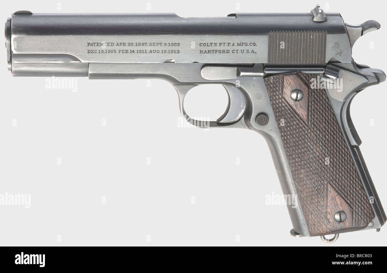 Pistolet automatique Colt modèle 1911, cal..45 ACP, no 149917. 7 prises ...