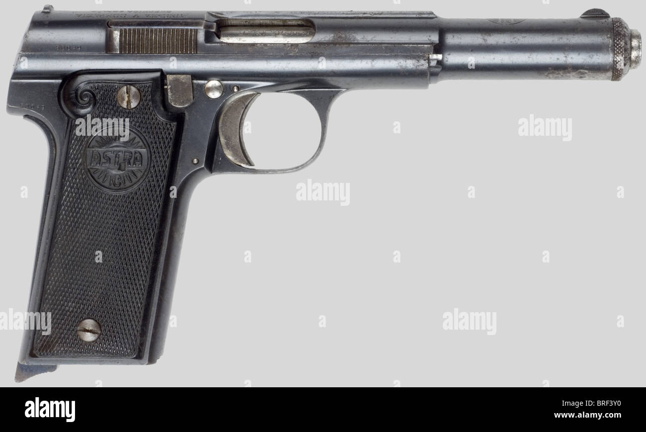 Armes à feu, Pistolet ASTRA modèle 21, no 50049. Il est capable de ...
