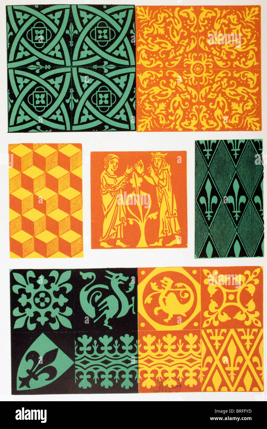 Medieval floor tiles Banque de photographies et d’images à haute ...