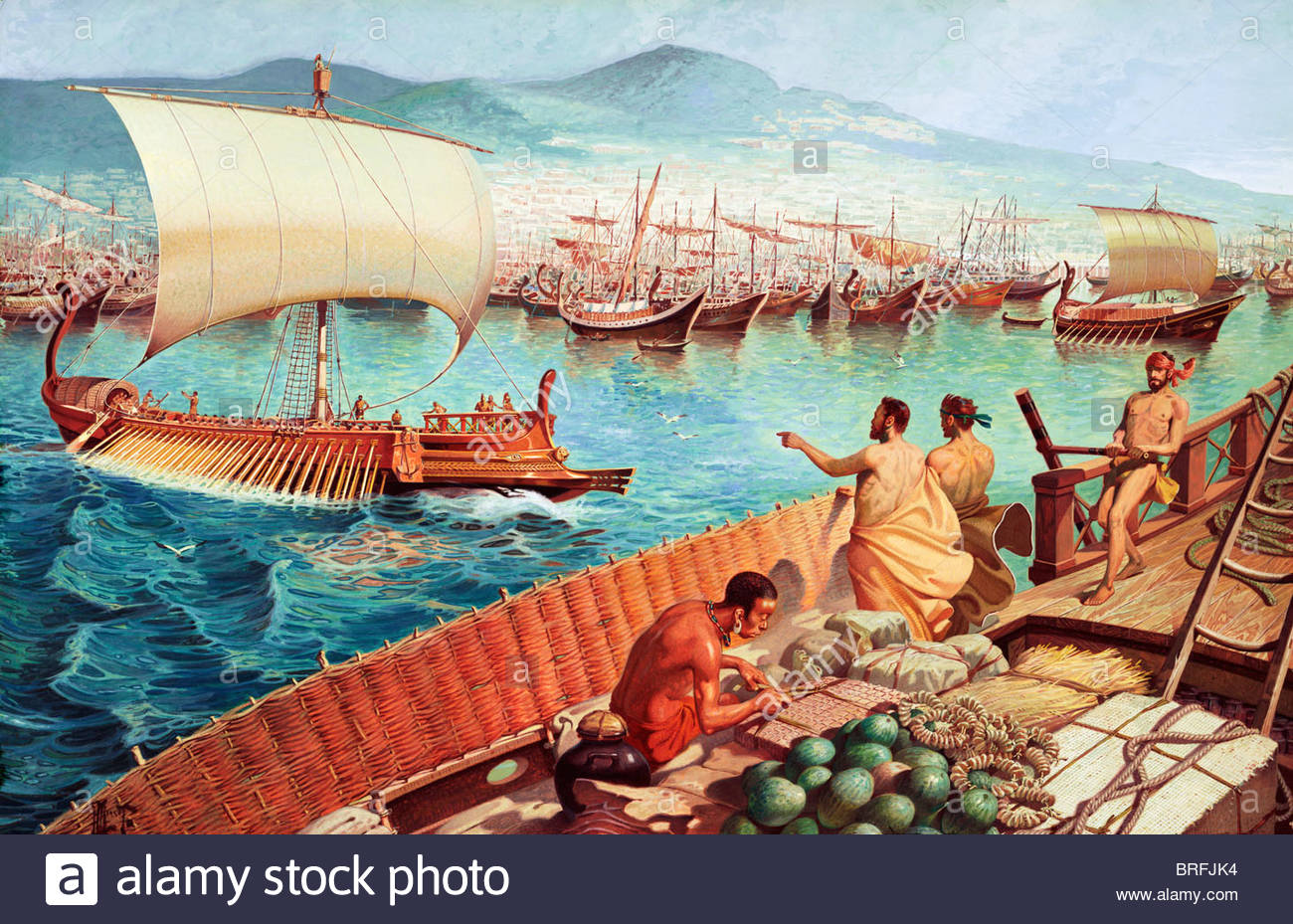 Ancient Greek Merchant Ship Banque d'image et photos - Alamy