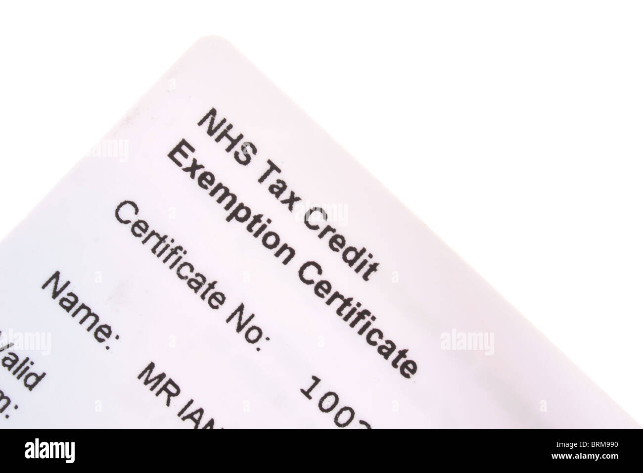 Certificat d'exemption Banque de photographies et d’images à haute ...