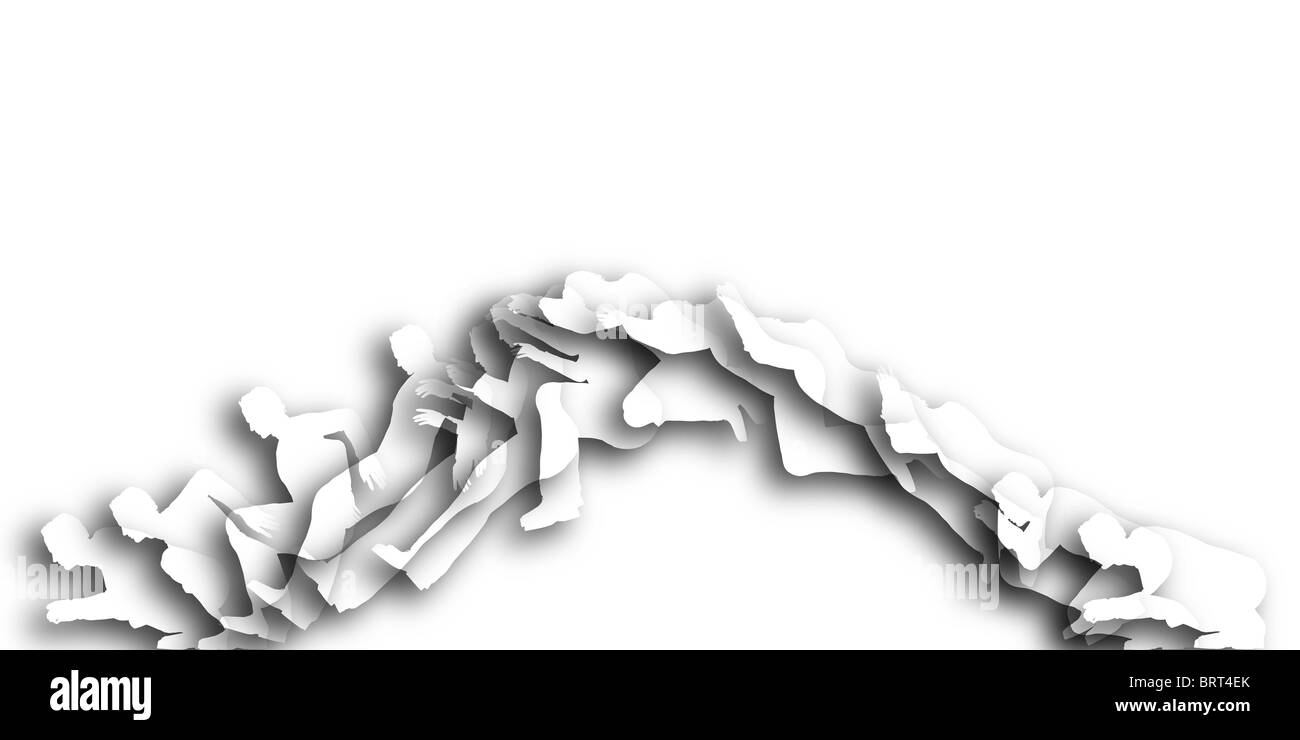 Secuencia de ilustración Banque d'images noir et blanc - Alamy