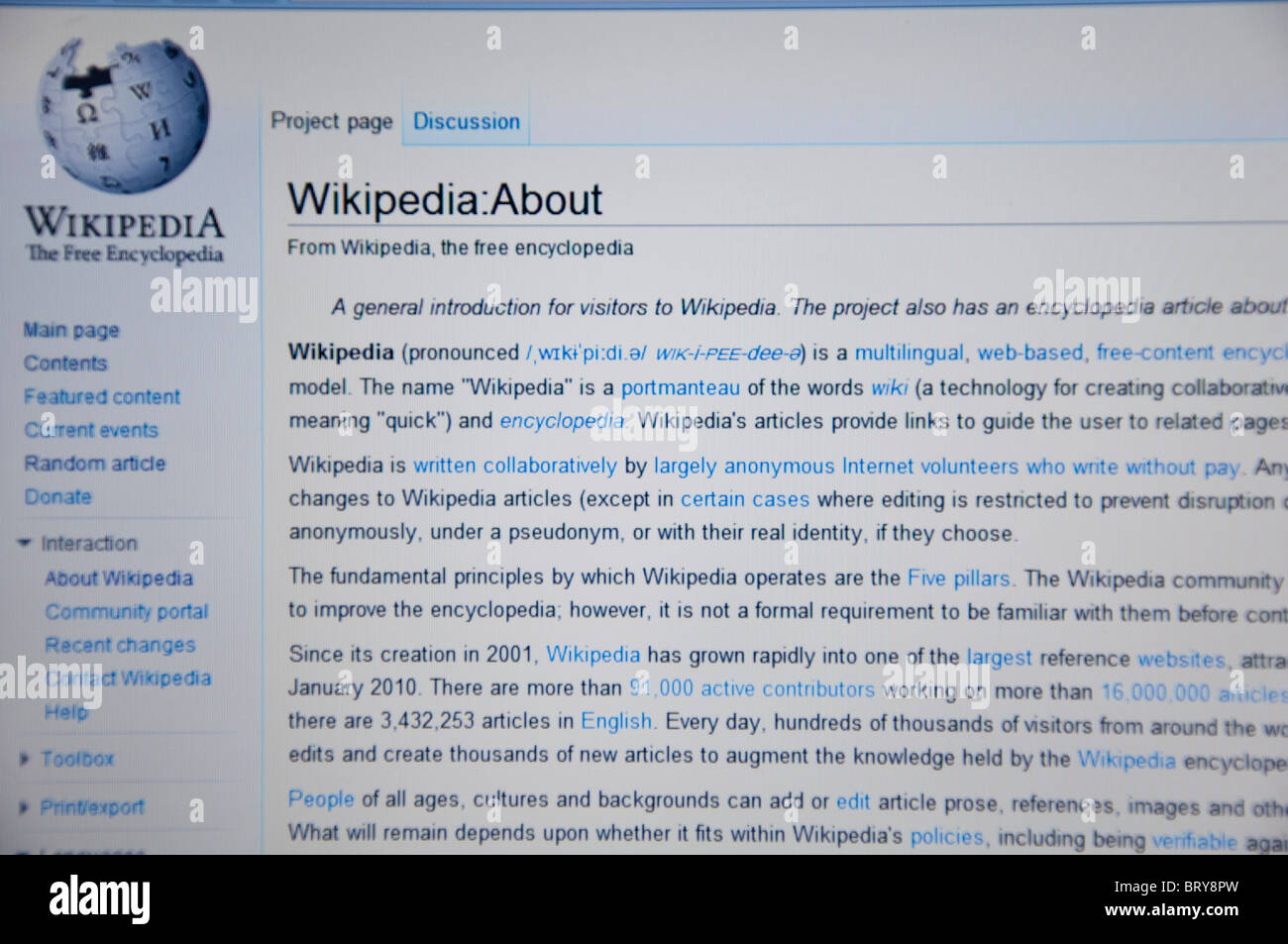 Wikipedia website Banque de photographies et d’images à haute ...