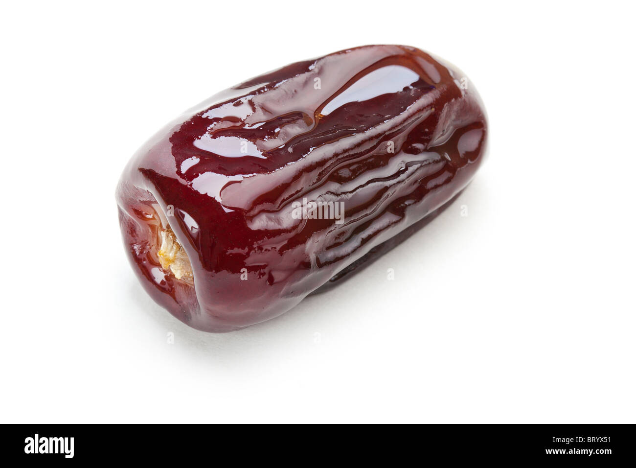 Dattes séchées sur fond blanc Photo Stock - Alamy