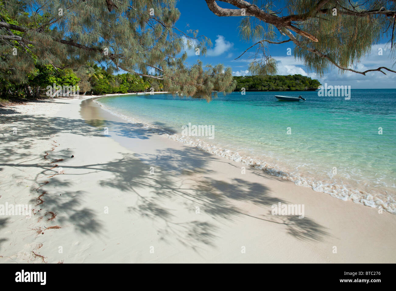 La plage parfaite à Kanumera Bay, île des Pins, Nouvelle Calédonie, du ...