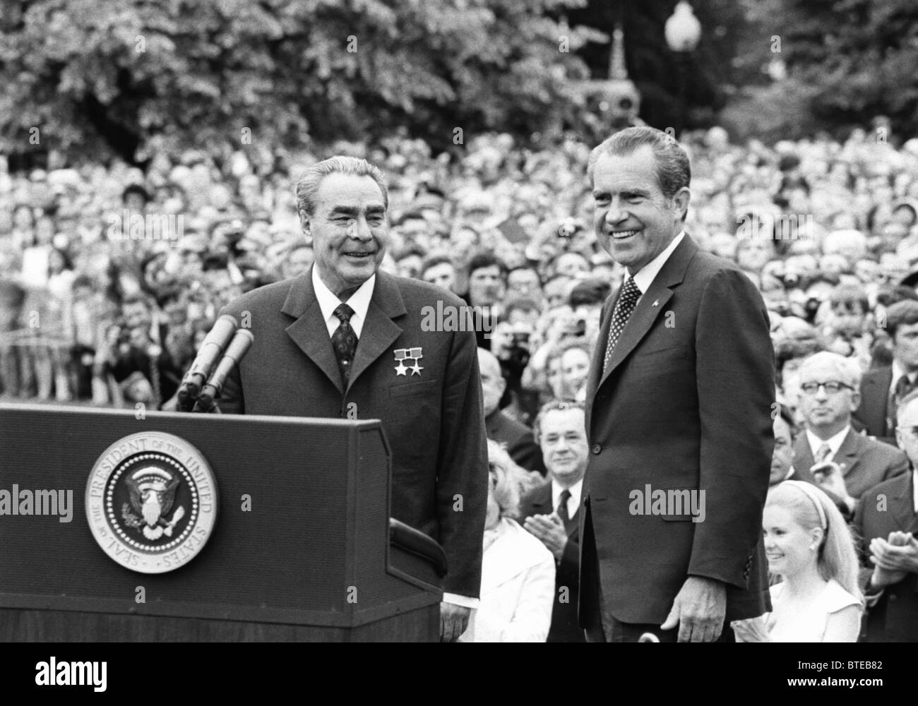 Leonid Brezhnev And Richard Nixon Banque d'image et photos - Alamy