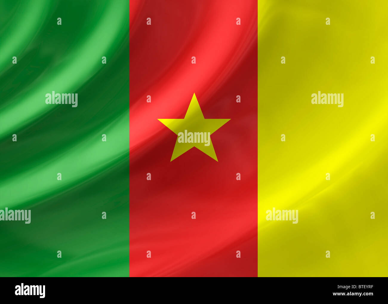 Drapeau cameroun Banque de photographies et d’images à haute résolution ...